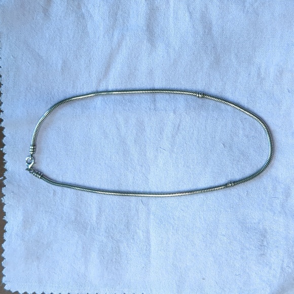 Pandora | Jewelry | Vintage Sterling Silver Pandora Snake Necklace Size ...